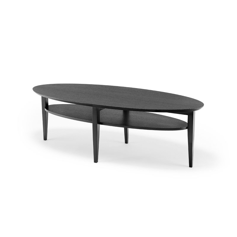 TANGO Soffbord ellips 160 cm svartbetsad ek – Severins