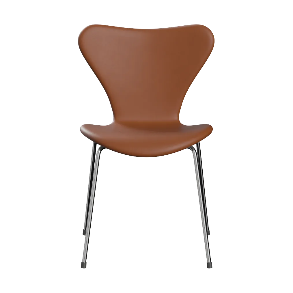 Sjuan 3107 stol helklädd i läder – design av Arne Jacobsen