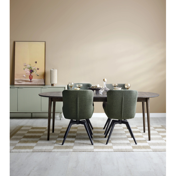 Alviken Matbord i massiv ek, rökoljad | Utdragbart & tidlöst